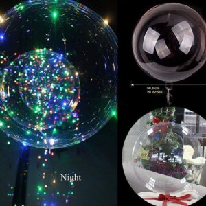 Led Balloons,helium tank for balloon at home,Clear balloon Light Up Bobo Balloons (warm white (10 set+15balloons))（Not Includ Battery）