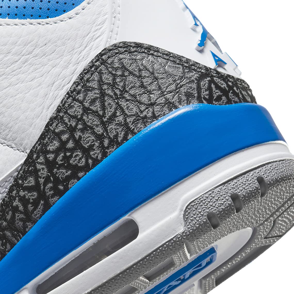 Nike Men's Air Jordan 3 Retro Racer Blue, White/Black/Cement Grey/Racer, 10