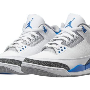 Nike Men's Air Jordan 3 Retro Racer Blue, White/Black/Cement Grey/Racer, 10