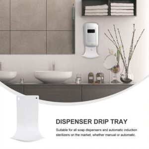 2Pcs Plastic Water Tray soap drip Catcher drip Tray for Automatic soap Dispenser Automatic Dispenser Trays Decorative Tray Soap Dispenser Foaming Plates White abs Foamer Spray