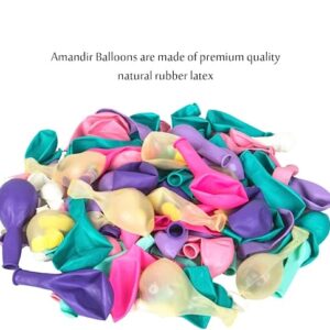 Amandir 138pcs Unicorn Balloons Arch Garland Kit, Unicorn Birthday Party Decorations for Girls Confetti Light Purple Aqua Blue Pink Balloons Set Wedding Baby Shower Party Supplies