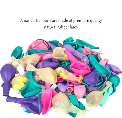 Amandir 138pcs Unicorn Balloons Arch Garland Kit, Unicorn Birthday Party Decorations for Girls Confetti Light Purple Aqua Blue Pink Balloons Set Wedding Baby Shower Party Supplies