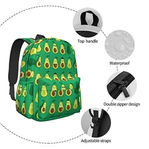 FeHuew 17 Inch Backpack Cartoon Funny Avocado Laptop Backpack School Bookbag Shoulder Bag Casual Daypack