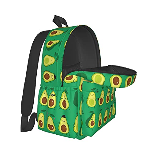 FeHuew 17 Inch Backpack Cartoon Funny Avocado Laptop Backpack School Bookbag Shoulder Bag Casual Daypack