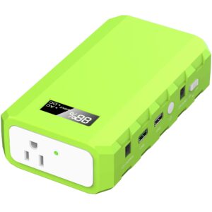 powkey portable power station with ac outlet 88.8wh ac battery backup power pack, dc/usb outputs for portable laptop computer charger, small portable power station