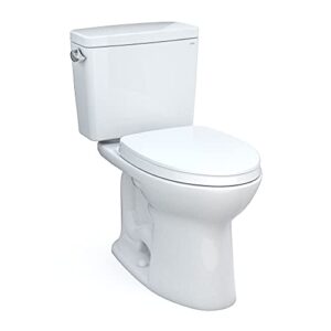 drake 2-piece 1.6 gpf single flush elongated ada comfort height toilet w/ 10in rough-in in cotton white, seat included