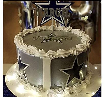 3D Wade Creations Cowboys Personalized Cake Topper