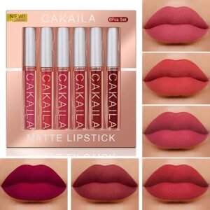 karnar 6 pcs lipstick matte liquid lipstick lipgloss set for women labiales mate 24 horas originales matte larga duracion 24 deep red original 24 hours lipstick lip stain long lasting waterproof.