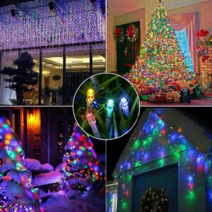 Easter Decorations Lights, 66ft 200 LED Easter Pastel String Lights, Clear Wire Twinkle Fairy Tree Lights Indoor Outdoor, 8 Modes Plug-in Christmas Lights for Bedroom Garden Party Decor