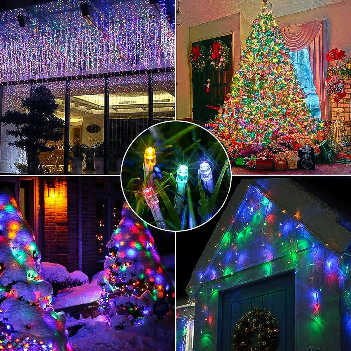 Easter Decorations Lights, 66ft 200 LED Easter Pastel String Lights, Clear Wire Twinkle Fairy Tree Lights Indoor Outdoor, 8 Modes Plug-in Christmas Lights for Bedroom Garden Party Decor