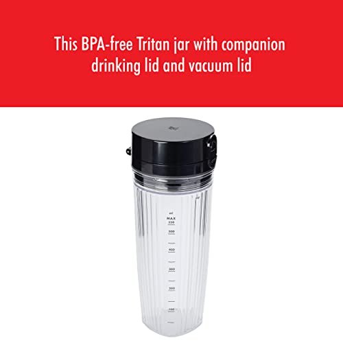 ZWILLING Enfinigy Personal Blender Jar with Drinking Lid and Vacuum Lid - Black