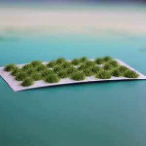 35 Pcs Static Grass Tuft Model Grass Tufts Railway Artificial Grass and 28 Pcs Bushy Tuft Pink Flower Cluster Vegetation Groups for DIY Architecture Building Model Train Landscape Railroad Scenery