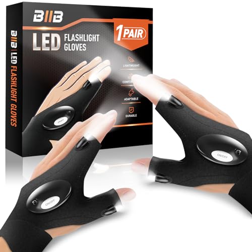 BIIB Father's Day Gifts for Dad, Flashlight Gloves Dad Gifts for Men, Father's Day Gifts from Daughter Wife Son, Mens Gifts for Him Dad Grandpa, Birthday Gifts for Men Gadgets Camping Essentials