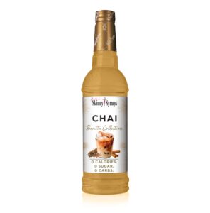 jordan's sugar free chai syrup - 25.4oz, gluten free, keto, for coffee, latte, shakes