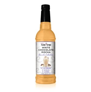 jordan's skinny syrups white chocolate mocha coffee flavoring, sugar & gluten free, keto friendly, 25.4oz