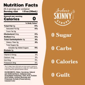 Jordan's Skinny Syrups White Chocolate Mocha Coffee Flavoring, Sugar & Gluten Free, Keto Friendly, 25.4oz