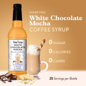 Jordan's Skinny Syrups White Chocolate Mocha Coffee Flavoring, Sugar & Gluten Free, Keto Friendly, 25.4oz