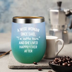 Retirement Gifts For Women 2024 Wine Tumbler Retired Gifts For Women Retirement Party Decorations Fun Retirement Gifts For Women Retired People Coworkers Friends 12 Oz