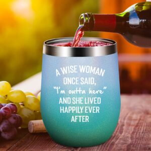 Retirement Gifts For Women 2024 Wine Tumbler Retired Gifts For Women Retirement Party Decorations Fun Retirement Gifts For Women Retired People Coworkers Friends 12 Oz