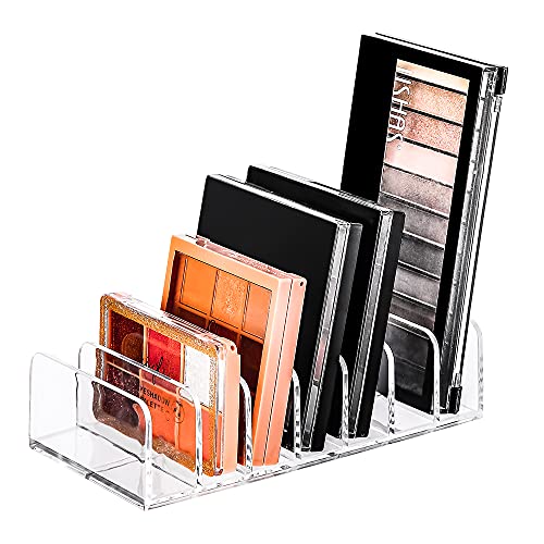 Eyeshadow Makeup Palette Cosmetic Organizer - Waterproof Eyeshadow Organizer for Eye Makeup Palette,Bathroom Countertop,7 Sections (1PCS-Small)