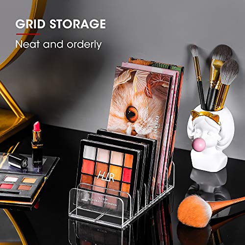 Eyeshadow Makeup Palette Cosmetic Organizer - Waterproof Eyeshadow Organizer for Eye Makeup Palette,Bathroom Countertop,7 Sections (1PCS-Small)