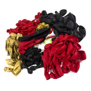 Red Black Metallic Gold Balloon Garland Arch, 154pcs Large Small Medium Diy Balloons for Baby Bridal Shower Birthday Party Wedding Grad Anniversary Party