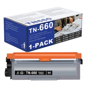 1-pack tn660 tn-660 black high yield toner cartridge toner replacement for brother mfc-l2700dw l2705dw hl-l2300d l2315dw l2305w l2320d l2360dw l2380dw l2340dw dcp-l2520dw printer