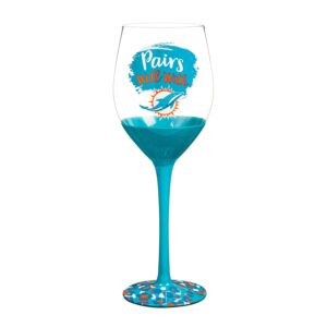 team sports america miami dolphins, 17oz boxed stemware