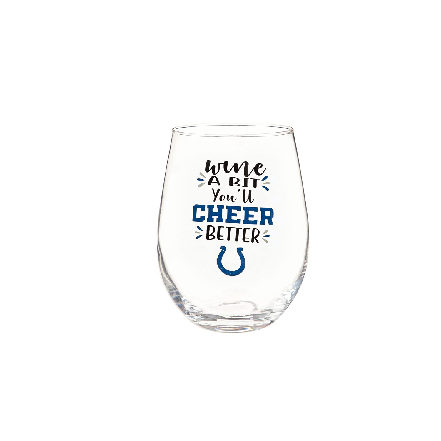 Team Sports America Indianapolis Colts, 17oz Boxed Stemless WIne Glass