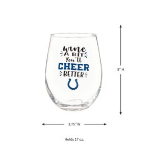 Team Sports America Indianapolis Colts, 17oz Boxed Stemless WIne Glass