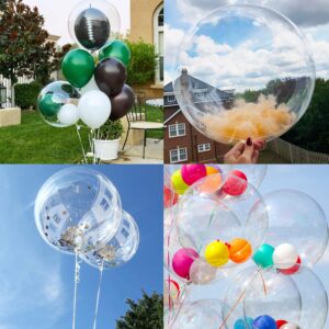 20 Inch Bobo Balloons Bubble Balloons, 10 Pcs Clear Bobo Balloon, Large Transparent Bubble Balloon for Christmas Wedding Birthday Party Decoration