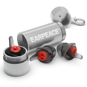 earpeace moto pro - motorcycle ear plugs wind noise protection - reusable motorcycle earplugs - comfortable ear plugs for motorcycle riding with high fidelity pro filter noise canceling up to 24db