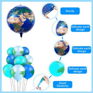 48 Earth Balloons Set Include 8 Pieces 22 Inch Planet Balloon Global Balloon 40 Pieces 12 Inch World Map Latex Balloon Garland for Travel Theme Space Theme Party Earth Day Decoration Teaching Supplies