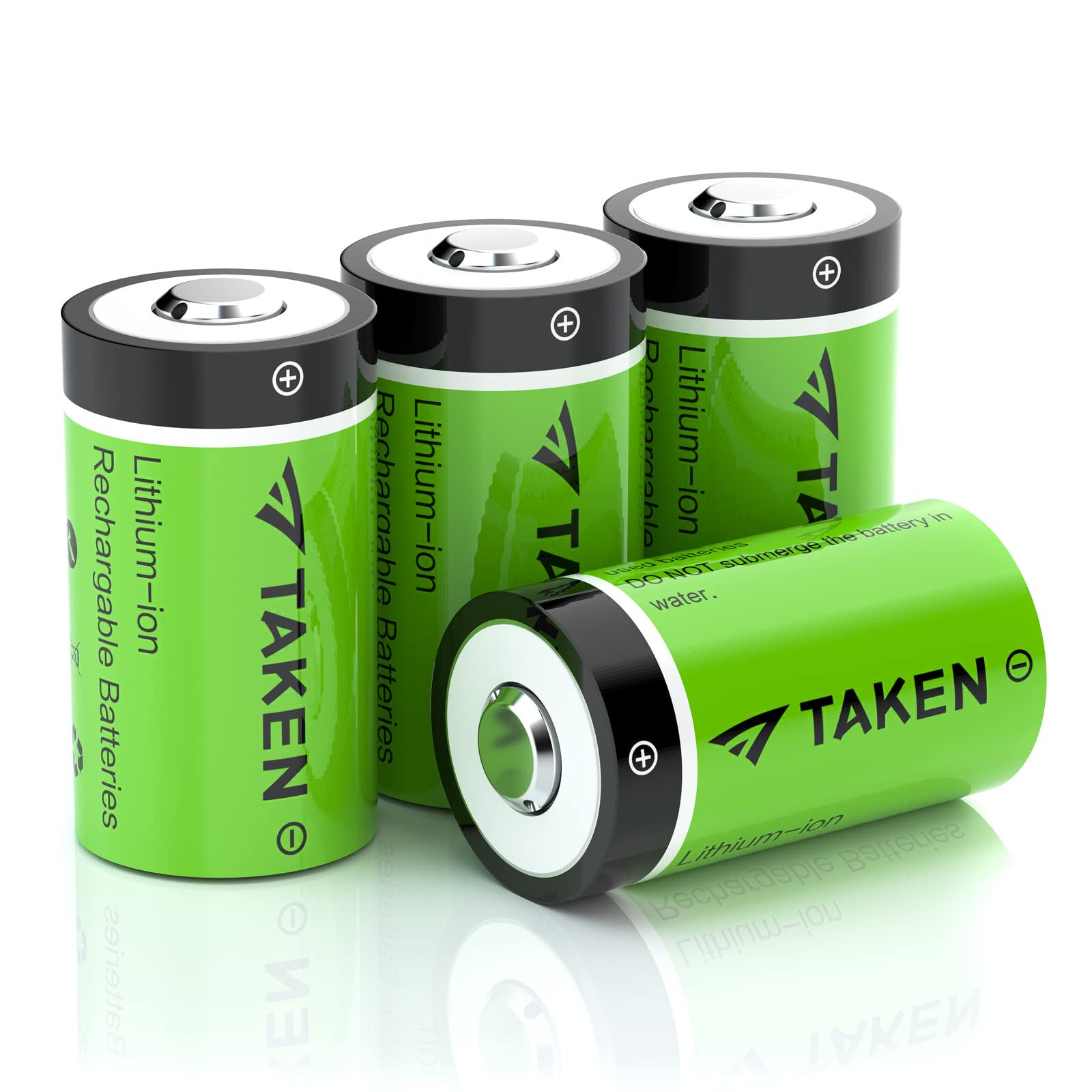 Taken 4 Pack 123 Batteries Lithium 3.7V CR123 Batteries [CAN BE RECHARGED] for Arlo Cameras (VMC3030/VMK3200/VMS3330/3430/3530), Flashlight, Microphone