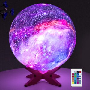 tooge 5.9 inch moon lamp night light for kids galaxy lamp 16 colors - teen girl gifts trendy stuff - birthday christmas gifts for any year old teenage girls