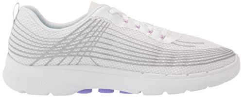 Skechers Women's GO Walk 6-Inner Joy Sneaker, White/Multi, 10