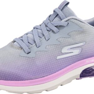 Skechers Women's GO Walk AIR 2.0-Quick Breeze Sneaker, Gray/Lavender, 9.5