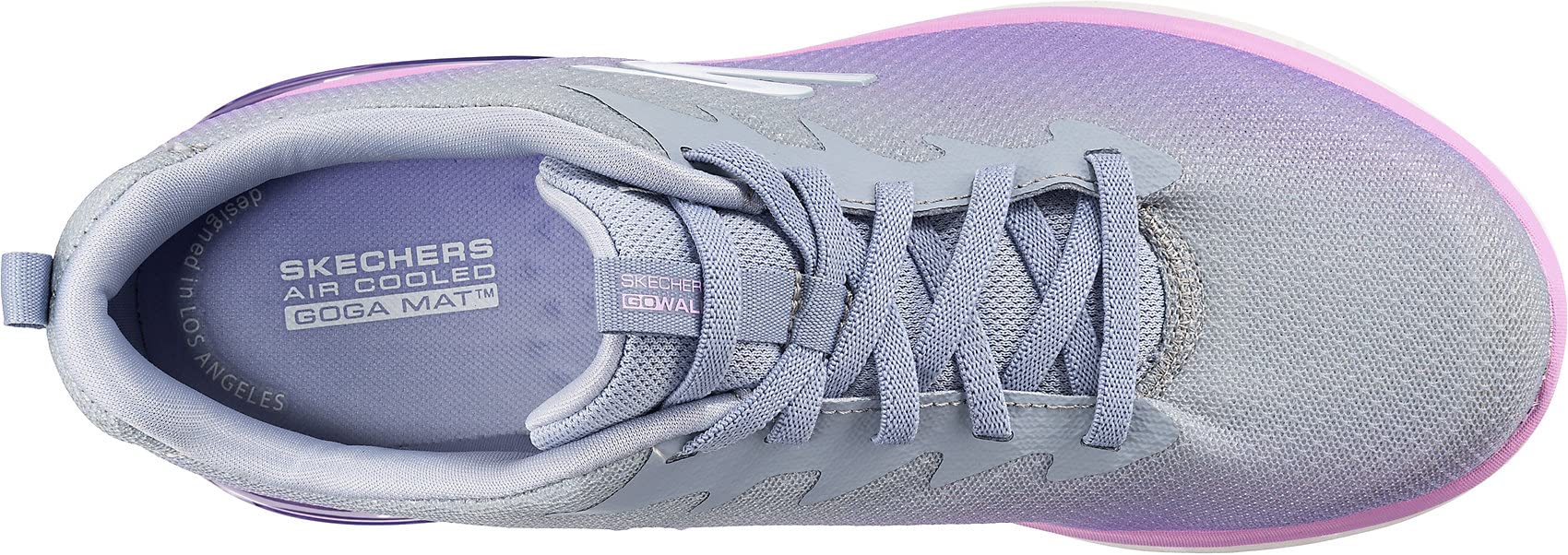 Skechers Women's GO Walk AIR 2.0-Quick Breeze Sneaker, Gray/Lavender, 9.5