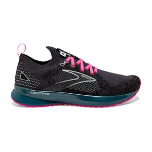 Brooks Women’s Levitate StealthFit 5 Neutral Running Shoe - Black/Blue/Pink - 8.5