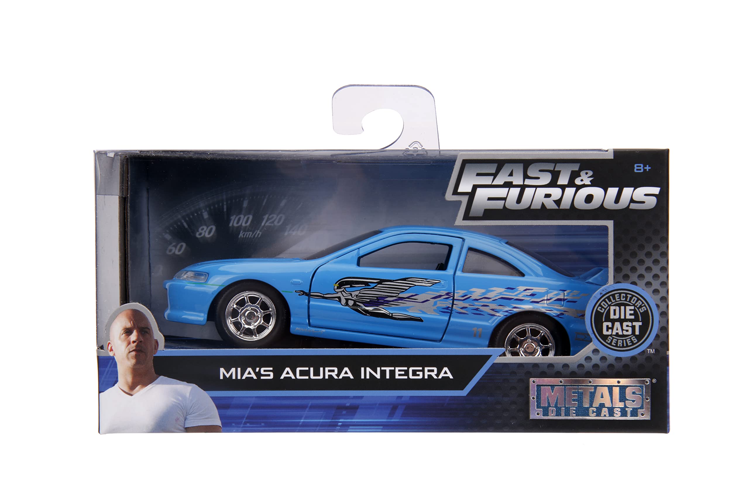 Fast & Furious 1:32 Mia's Acura Integra Type-R Die-Cast Car, Toys for Kids and Adults