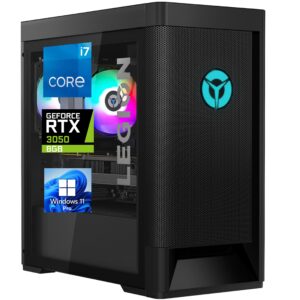 Lenovo Legion Tower 5 Gaming Desktop, i7-10700, 64GB RAM, 2TB NVMe SSD + 1TB SATA HDD, NVIDIA GeForce RTX 3050 8GB GDDR6, DisplayPort, HDMI, AX Wi-Fi, Bluetooth - Windows 11 Pro