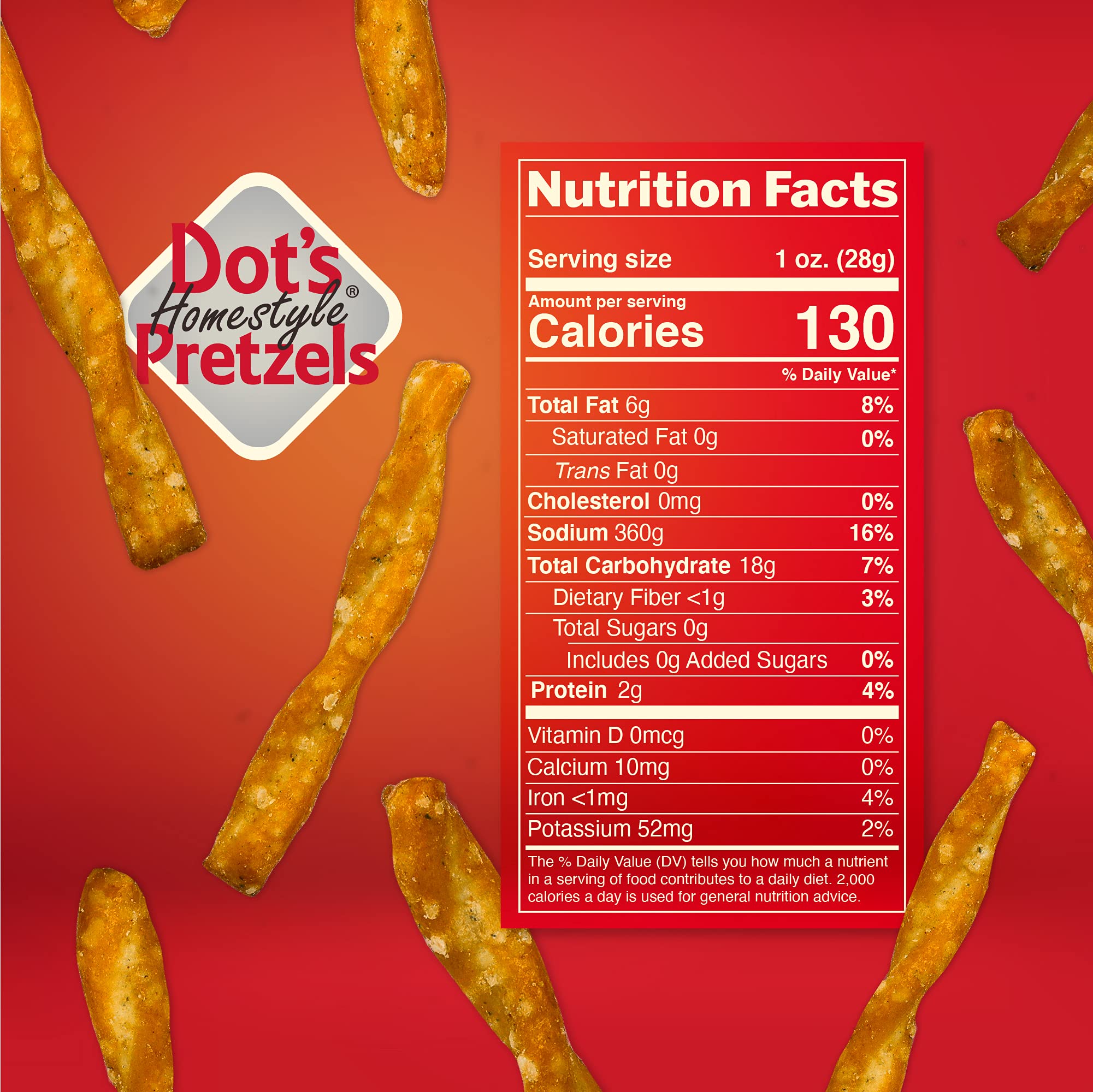 Dot's Homestyle Pretzels 18 Ounce Family Size Original Seasoned Pretzel Twists (3 Pack)