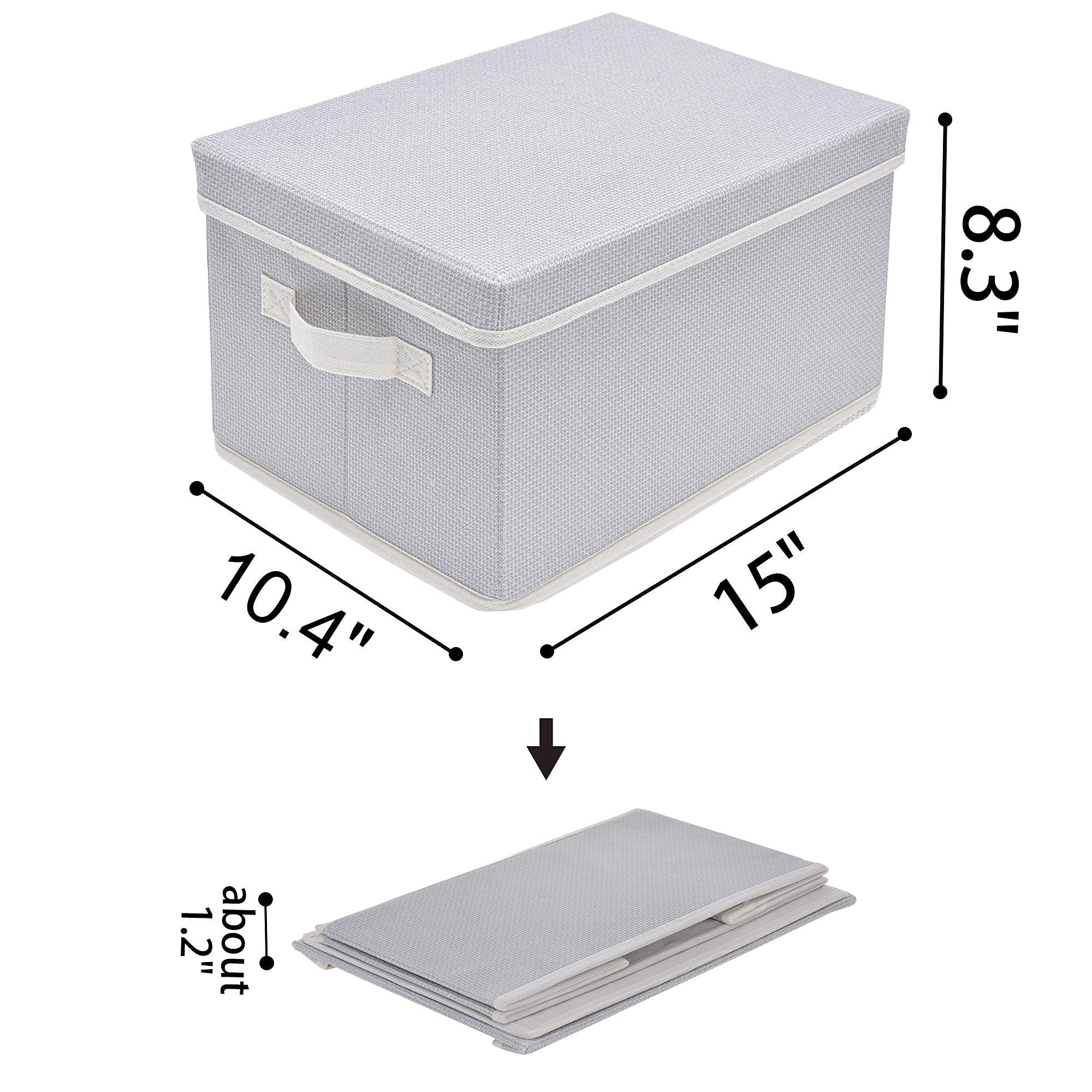 GRANNY SAYS Bundle of 3-Pack Rectangle Storage Bins & 3-Pack Rectangle Storage Bins with Lids