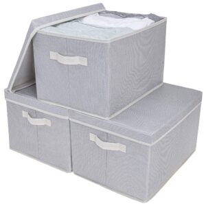 GRANNY SAYS Bundle of 3-Pack Rectangle Storage Bins & 3-Pack Rectangle Storage Bins with Lids