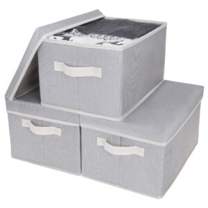 GRANNY SAYS Bundle of 3-Pack Rectangle Storage Bins & 3-Pack Rectangle Storage Bins with Lids