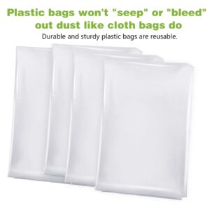 4 Pieces Dust Collector Bags Compatible with Harbor Freight Central Machinery 70 Gallon, Replacement Plastic Clear Dust Collectors for Woodworking, Compatible with Meeting Spec for 97869, 61790 Model