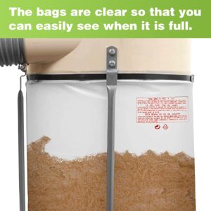 4 Pieces Dust Collector Bags Compatible with Harbor Freight Central Machinery 70 Gallon, Replacement Plastic Clear Dust Collectors for Woodworking, Compatible with Meeting Spec for 97869, 61790 Model