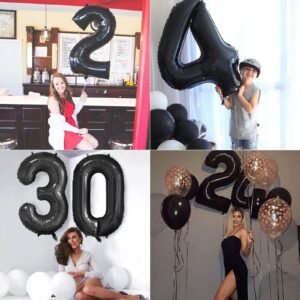 40 Inch Large Black Number 9 Balloon Extra Big Size Jumbo Digit Mylar Foil Helium Balloons for Birthday Party Celebration Decorations Graduations Wedding Anniversary Baby Shower Supplies Photo Shoot