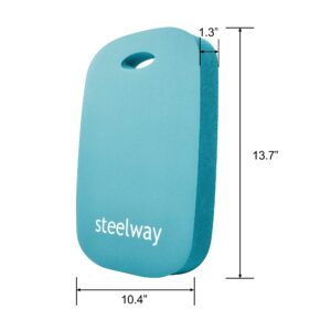 steelway Extra Thick Kneeling Pads, Knee Pad Cushion for Yard Work, Gardening, Yoga, Exercise, Floor Kneeler for Baby Bath, Comfortable Foam Mats to Kneel On, 15.4 x 10.4 x 1.3inch, Blue (1)