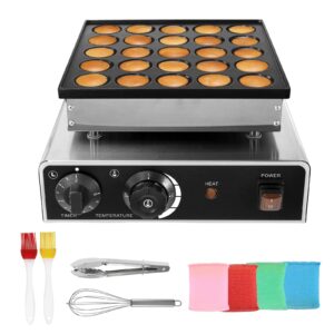 dyna-living mini dutch pancake maker 25pcs commercial mini pancake maker non-stick dorayaki maker electric dutch pancake baker 950w mini pancake dutch machine for home kitchen